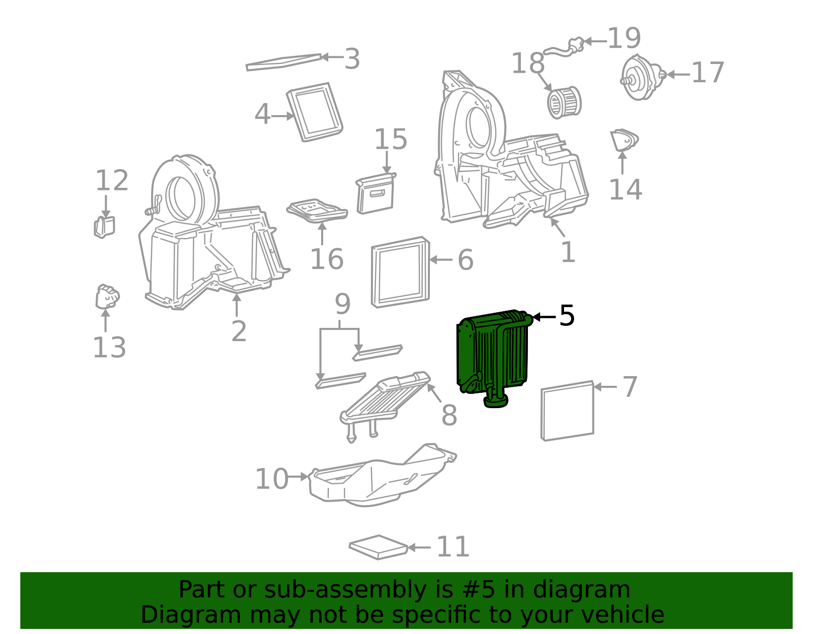 Air Conditioning Evaporator Core Kit with Seals 89019348 | Shop Matick ...