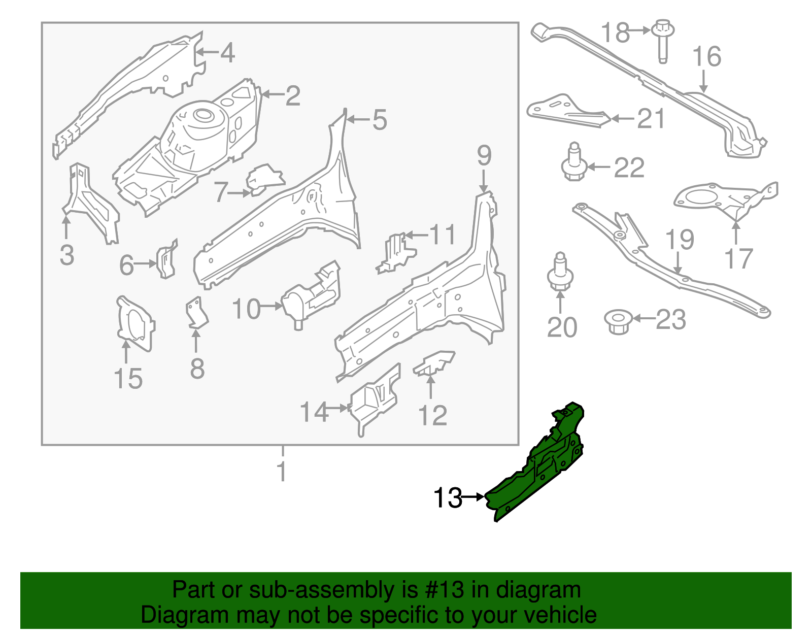 2014-2023 Ford Transit Connect Front Reinforced - Driver's Side (LH ...