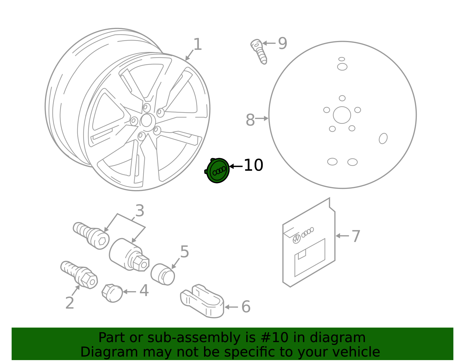 Audi Wheel Cap 81A601170 - Hub Cap Replacement | AutoNationParts.com