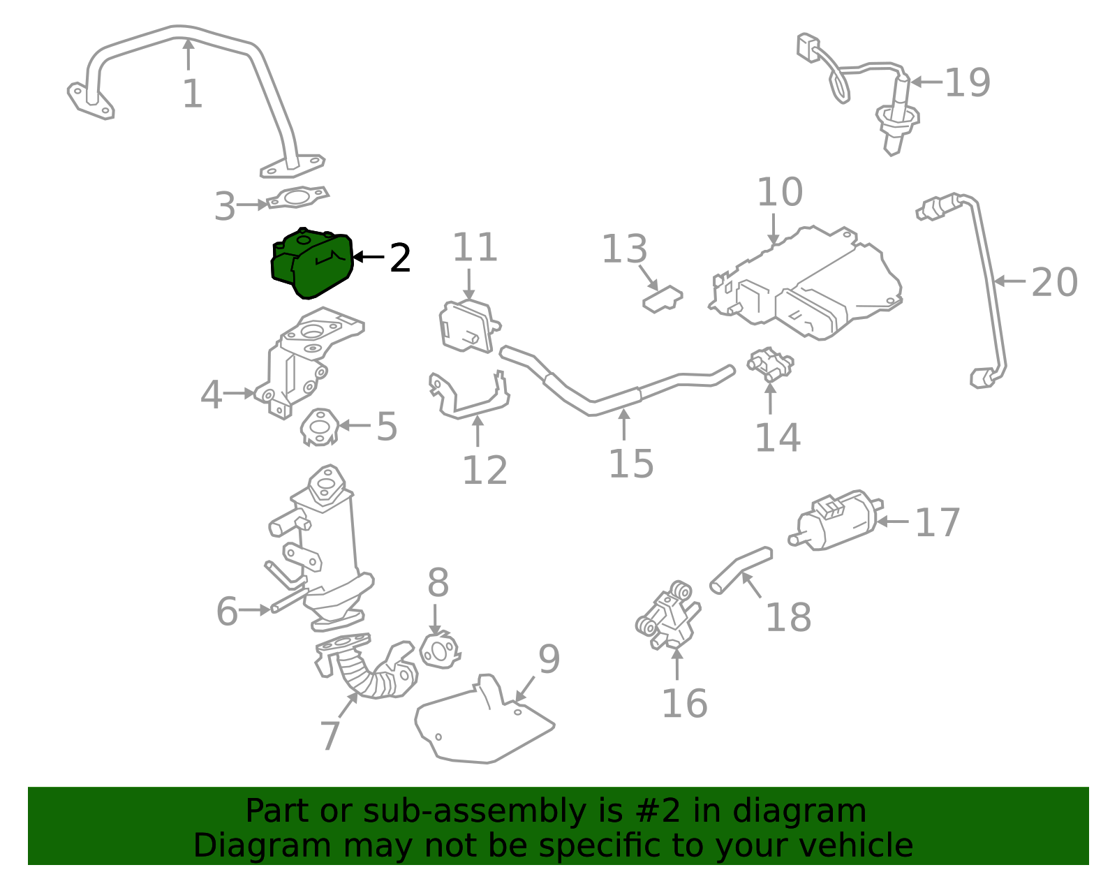 2019-2025 Nissan Exhaust Gas Re-circulation Valve 14710-6CA2A | OEM ...