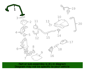2019-2024 Nissan Egr Tube 14725-6CA0A | Nissan Parts Central