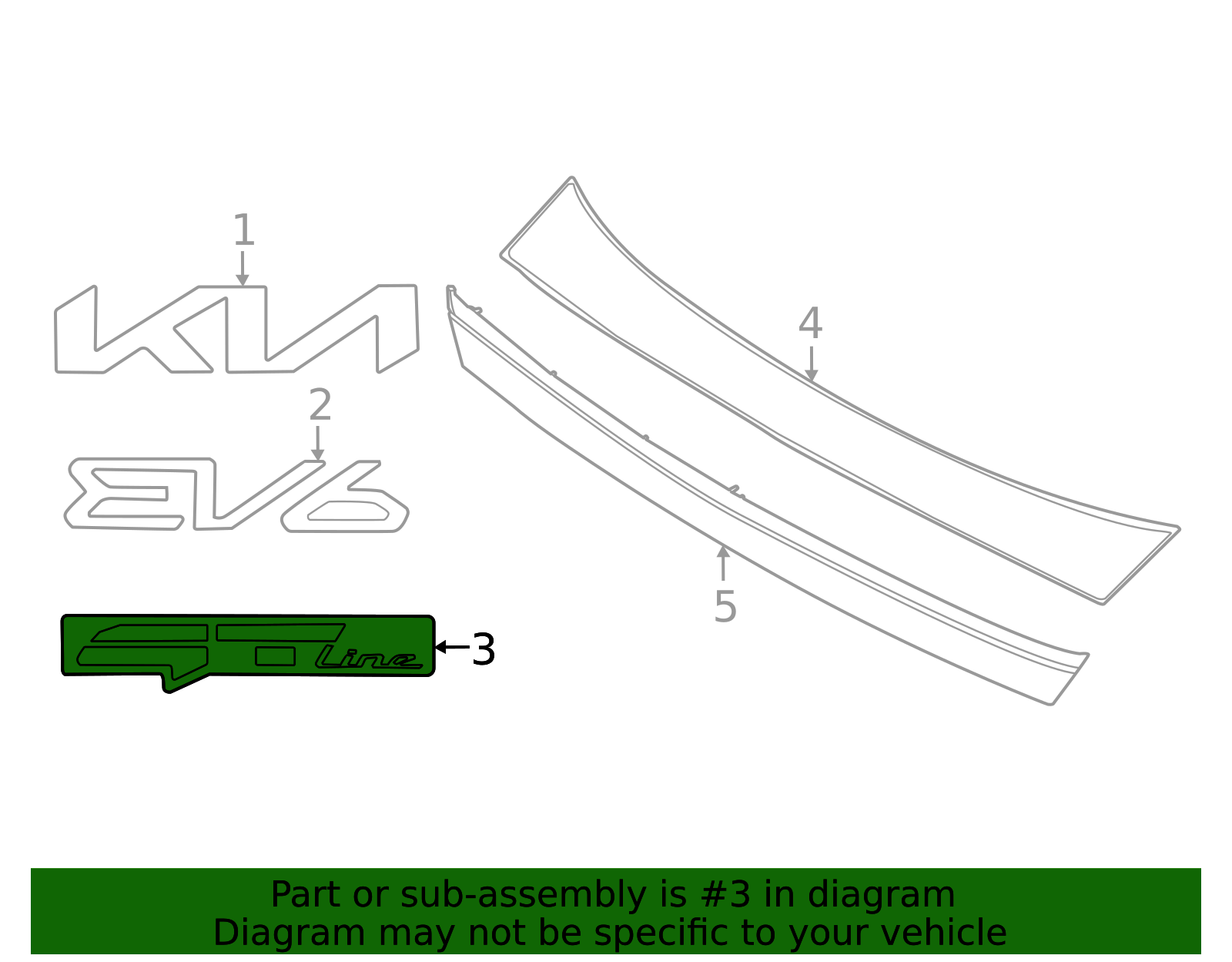 86315-CV500 - Nameplate 2022-2025 Kia EV6 | Kia.Parts Store