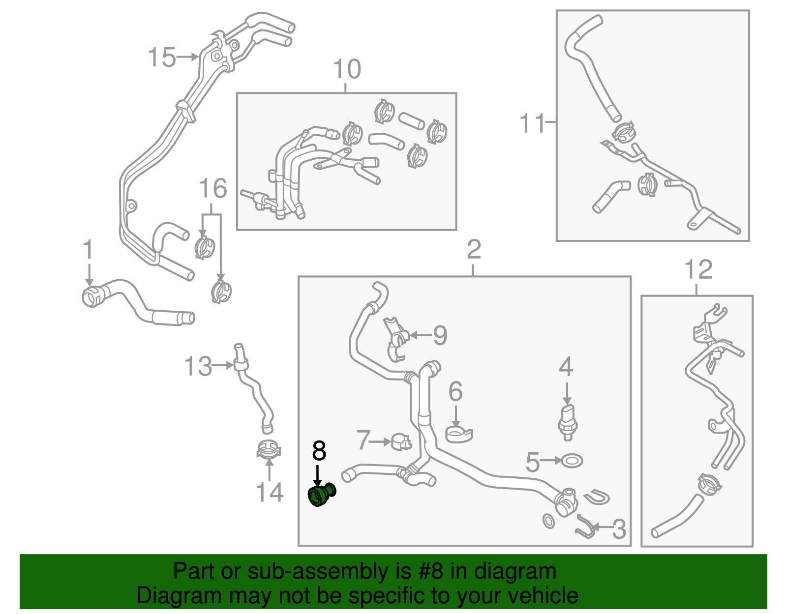 5Q0-121-070-AH - Connector Tube 2015 Volkswagen | Wolfsburg Parts Direct