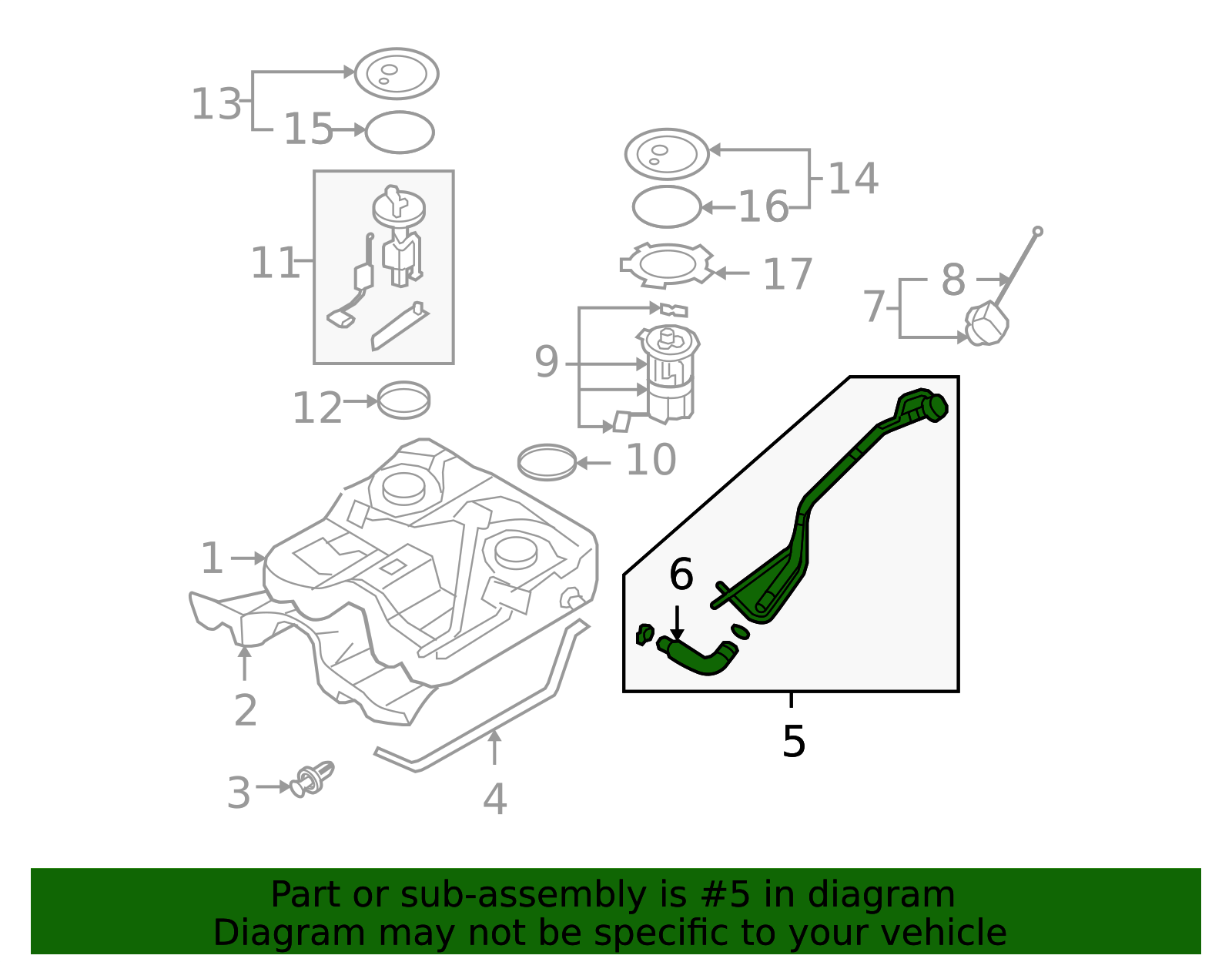 2010-2012 Hyundai Santa Fe Filler Pipe 31030-0W050 | MotorMotor