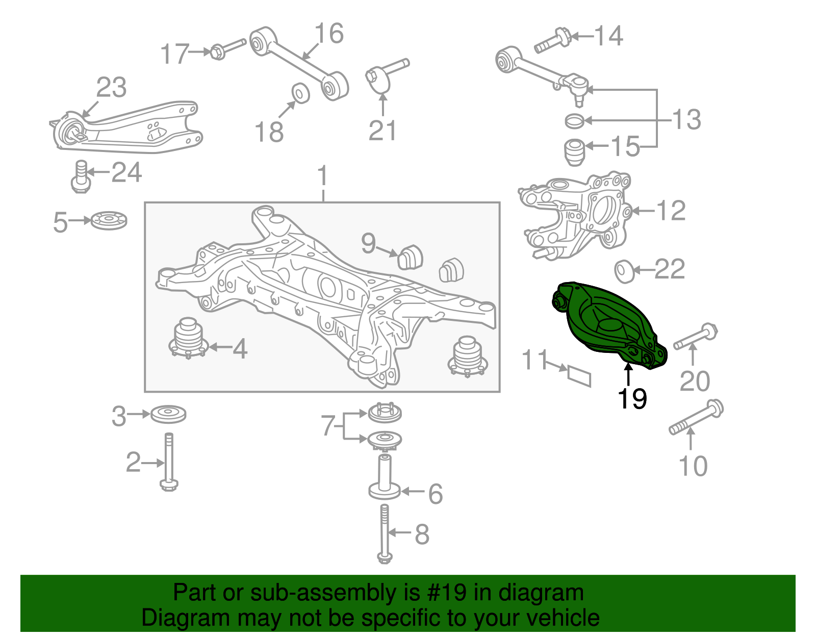 52350-STX-A01 - Lower Control Arm 2009-2015 Honda Pilot | Honda Parts ...