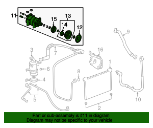 2000-2003 GM (Replaces 19130450) Air Conditioning Compressor 19433081 ...