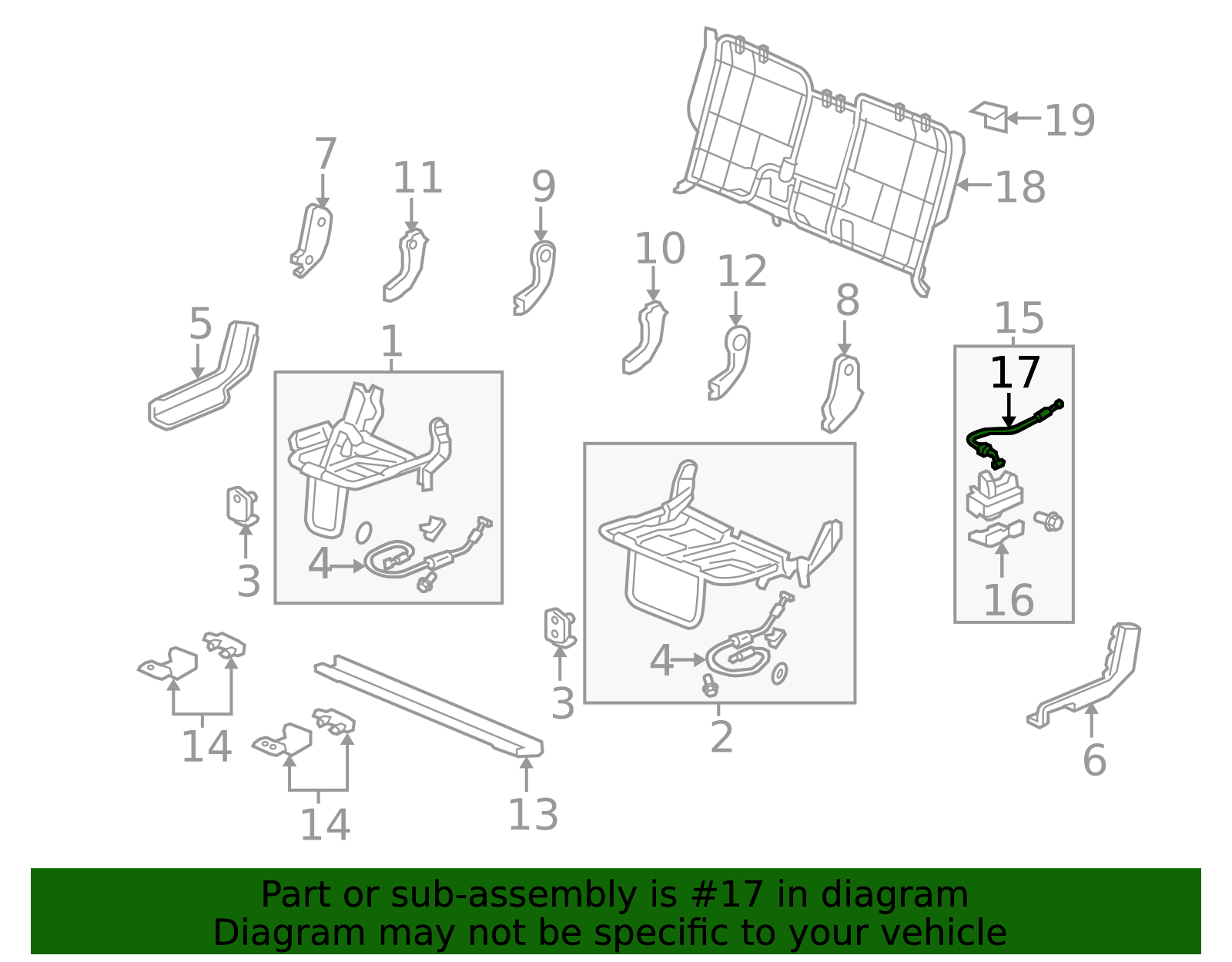 82246-SJC-A01 - High-Quality Folding Seat Release Cable for 2006-2025 ...