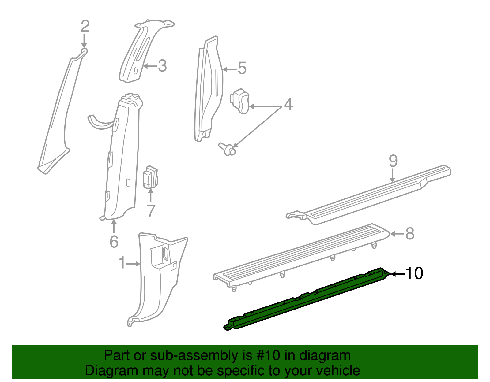 F7UZ-1513284-AA - Front Sill Plate Retainer 2004-2025 Ford | Ford Parts ...