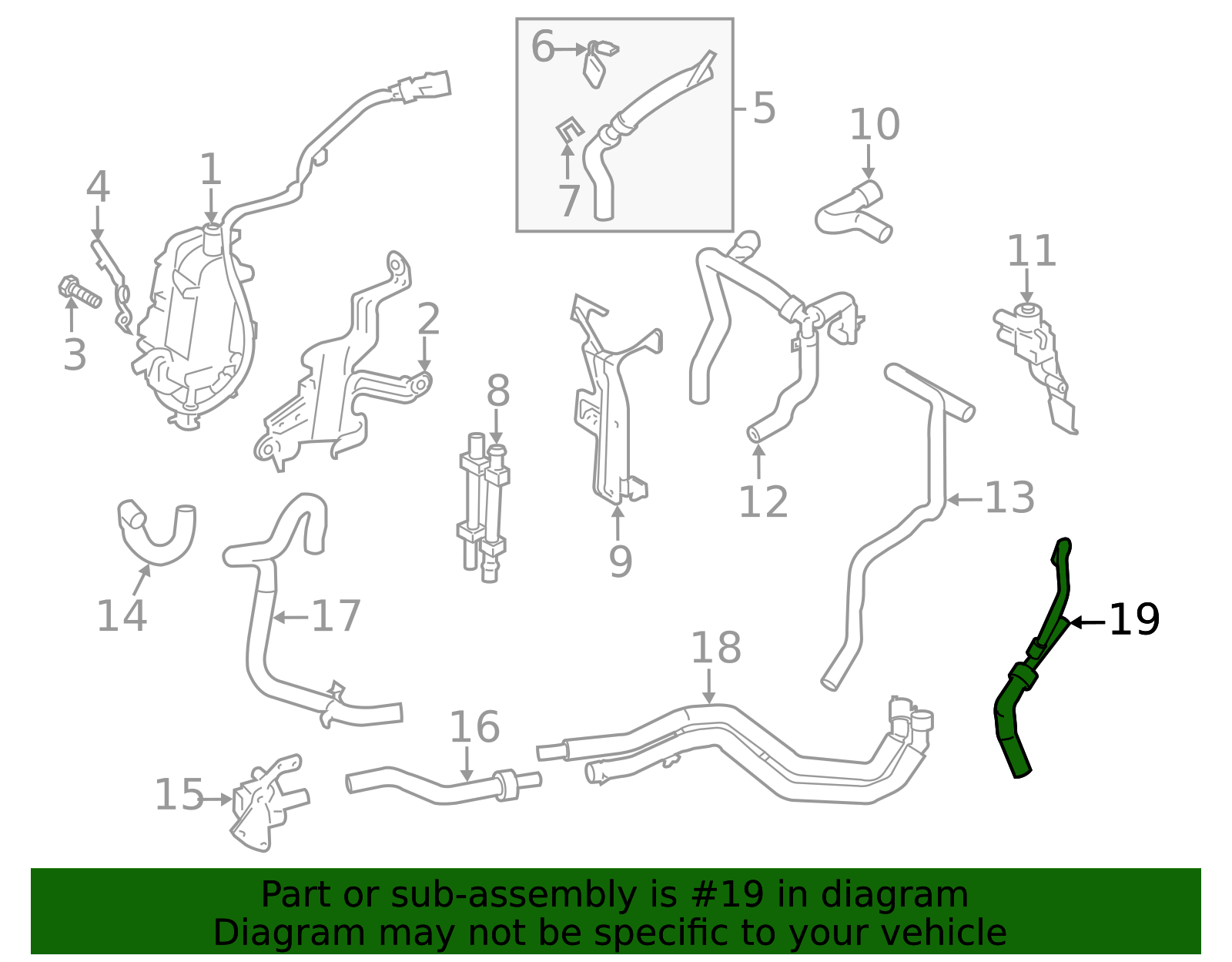 2013-2020 Ford Engine Coolant Hose DS7Z-18472-C | Ford OEM Parts Outlet