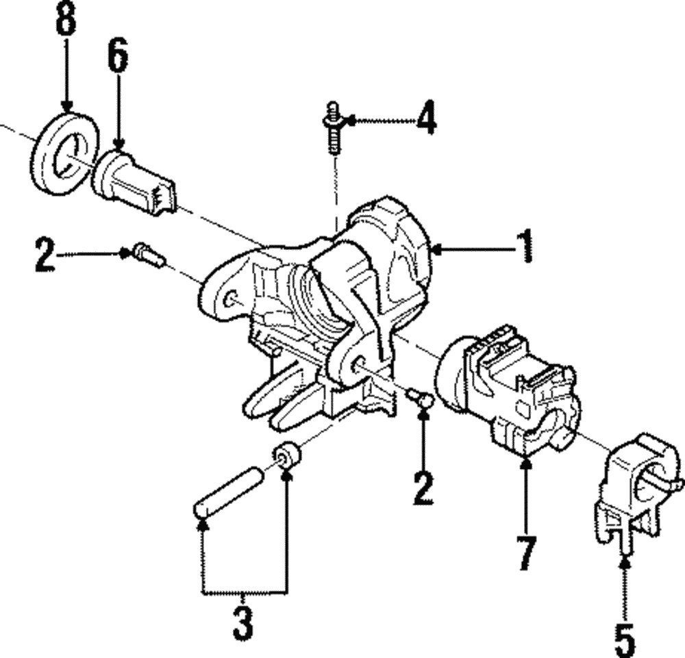 1997-2001 Cadillac Catera Steering Column Lock and Ignition Switch ...