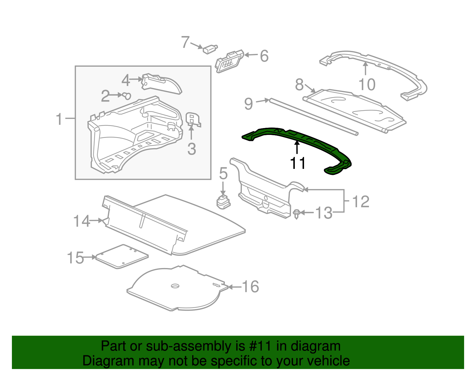 2002-2006 Acura RSX Lower Trim 84412-S6M-A01ZA | OEMAcuraPart