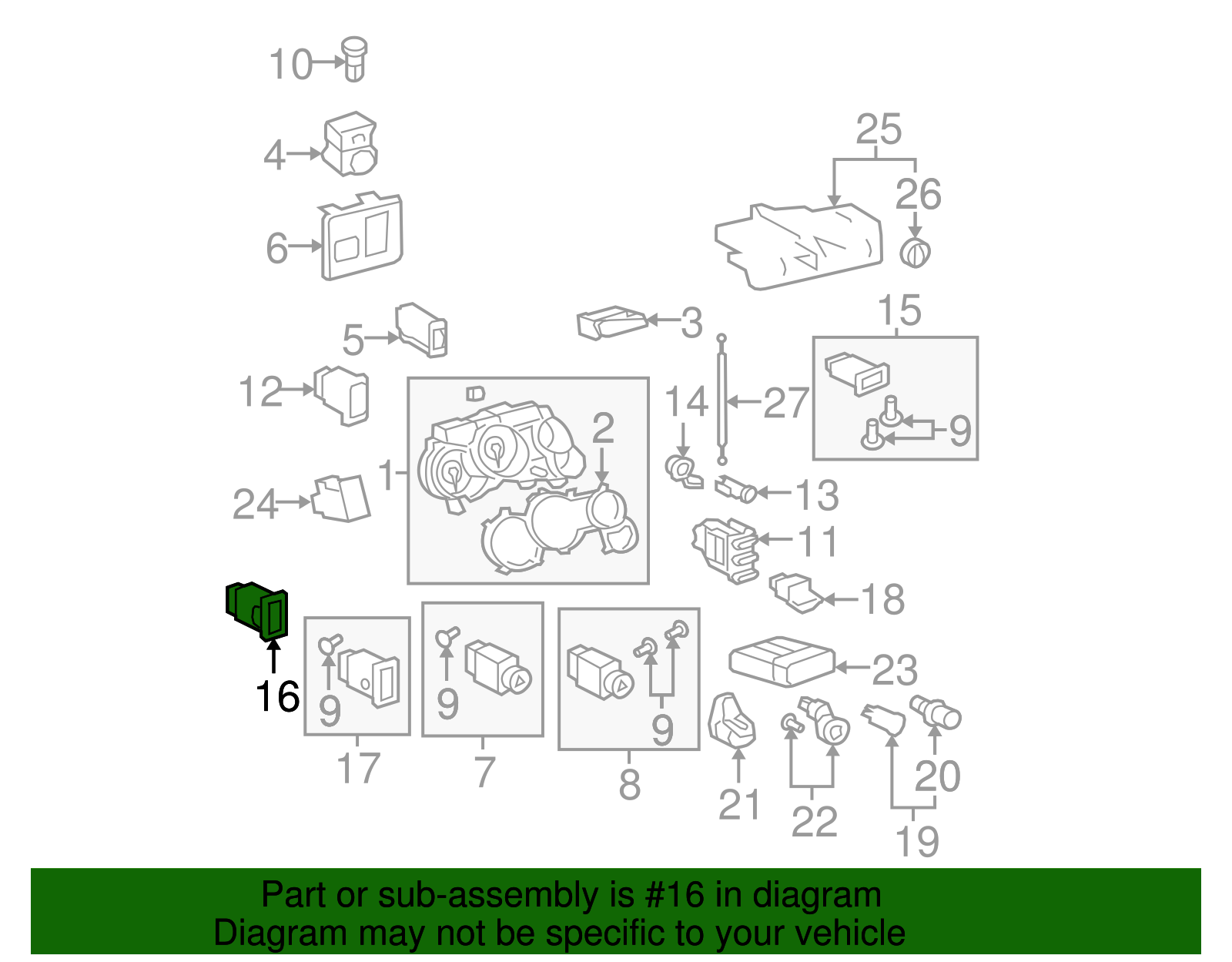 84746-02010 - Toyota Switch 2005-2008 Toyota Matrix | Performance Auto ...