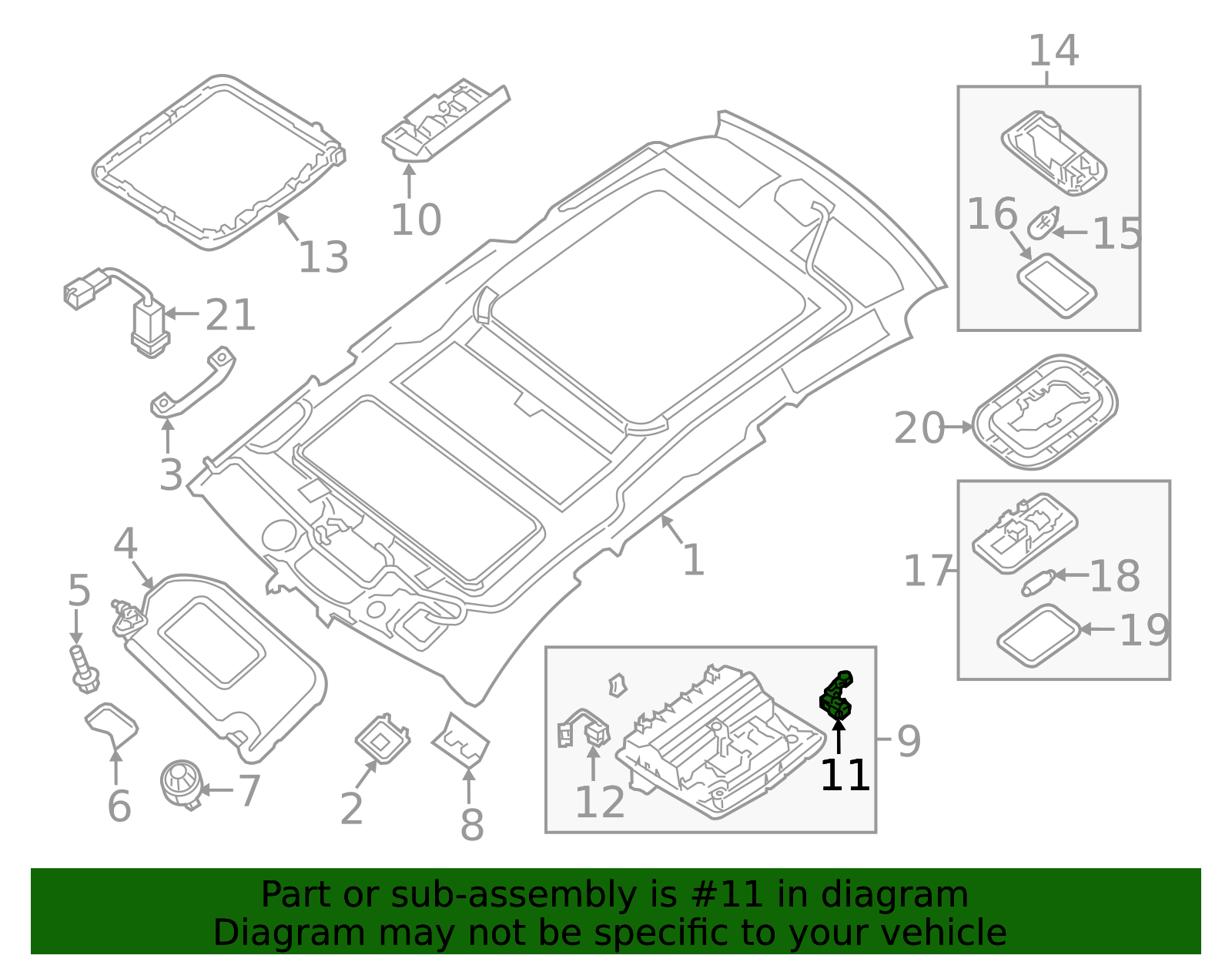 25450-3JA0A - High-Quality Sunroof Switch for 2013-2020 Nissan ...