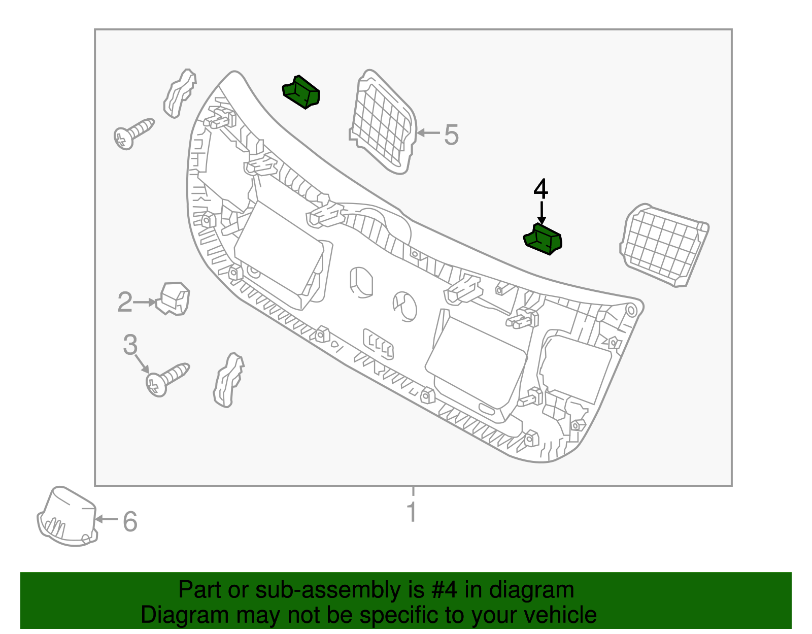 85956-2F200 - Lift Gate Trim Damper 2018-2023 Kia Rio | Kia.Parts Store
