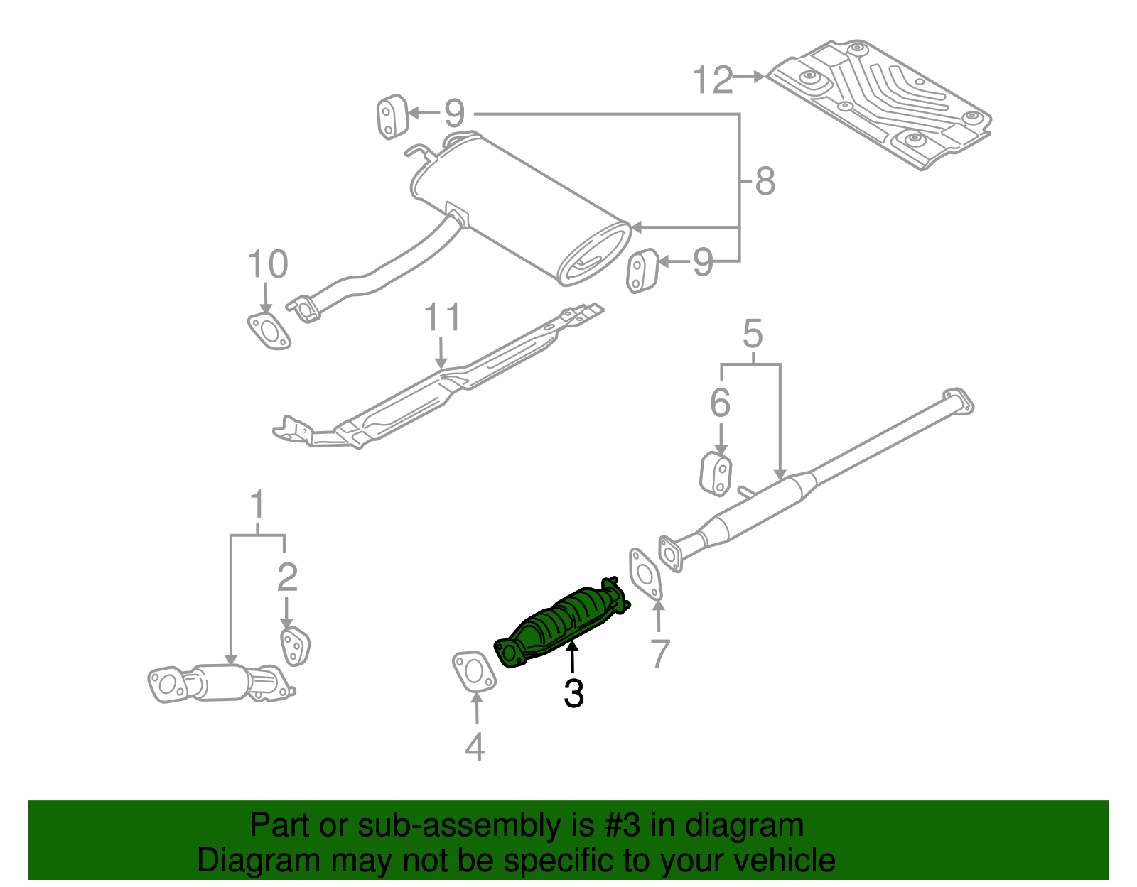 Genuine Catalytic Converter for 2010-2013 Hyundai Tucson | Part# 28950 ...