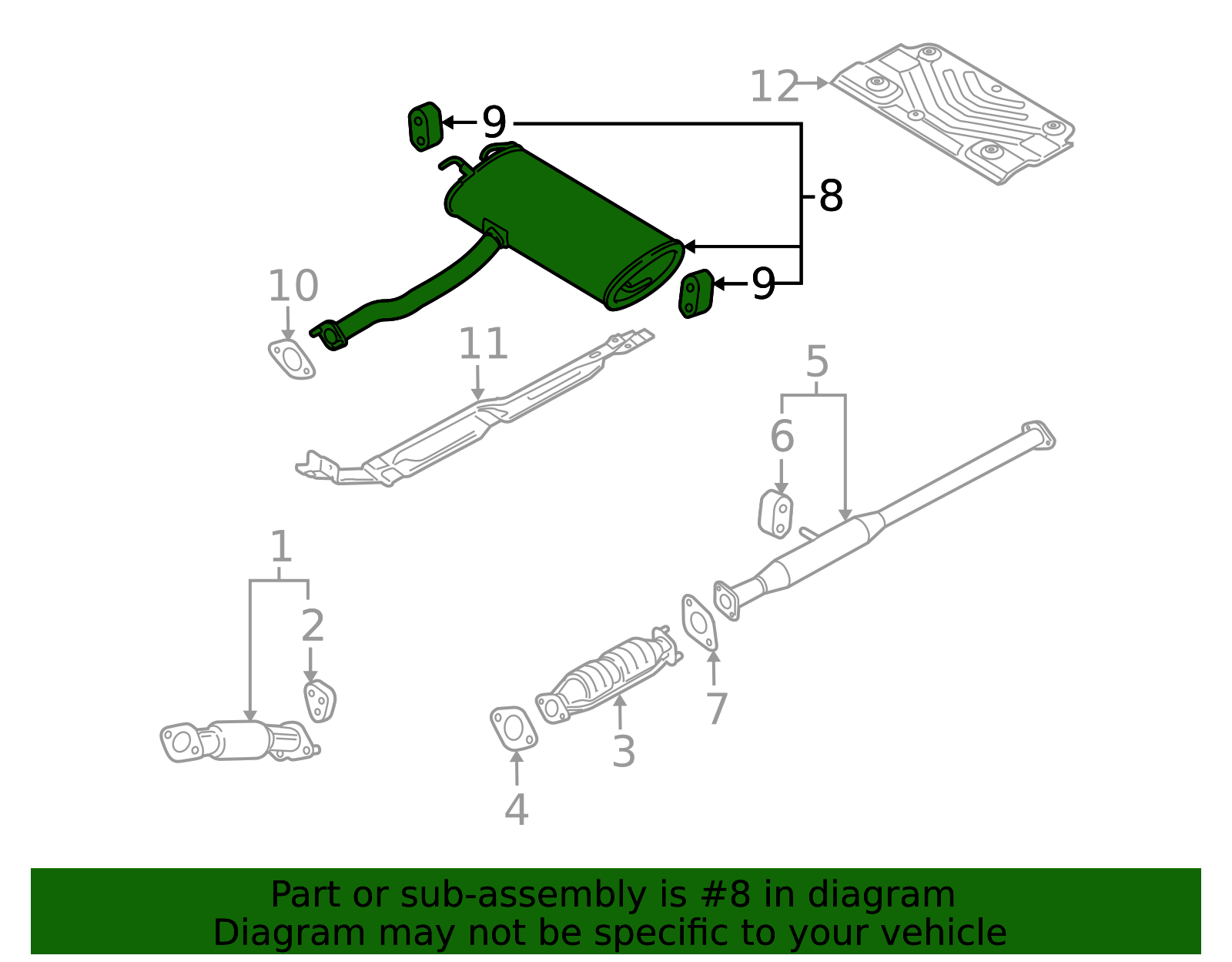 Genuine Muffler for 2010-2013 Hyundai Tucson | Part# 28700-2S101 ...