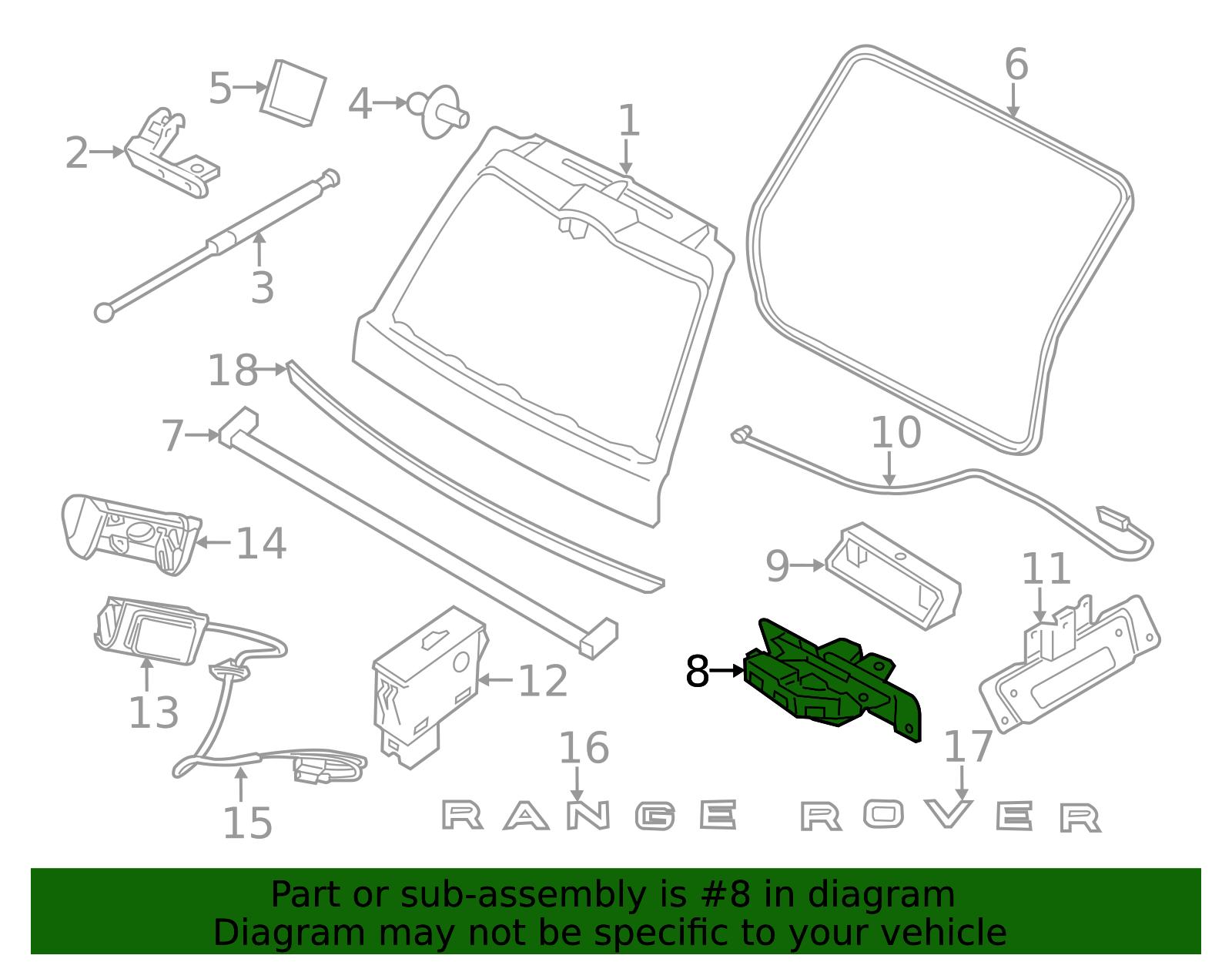 Genuine Latch for 2003-2012 Land Rover Range Rover | Land Rover Part ...