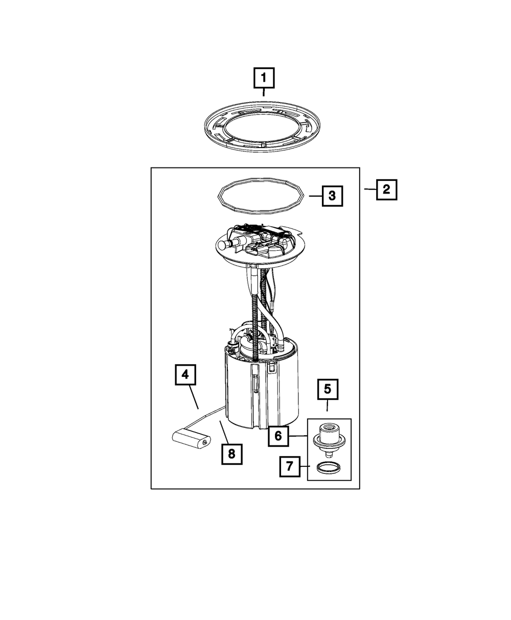 2013-2017 Ram 1500 Fuel Pump/Level Unit Module Kit 68197307AB | My ...