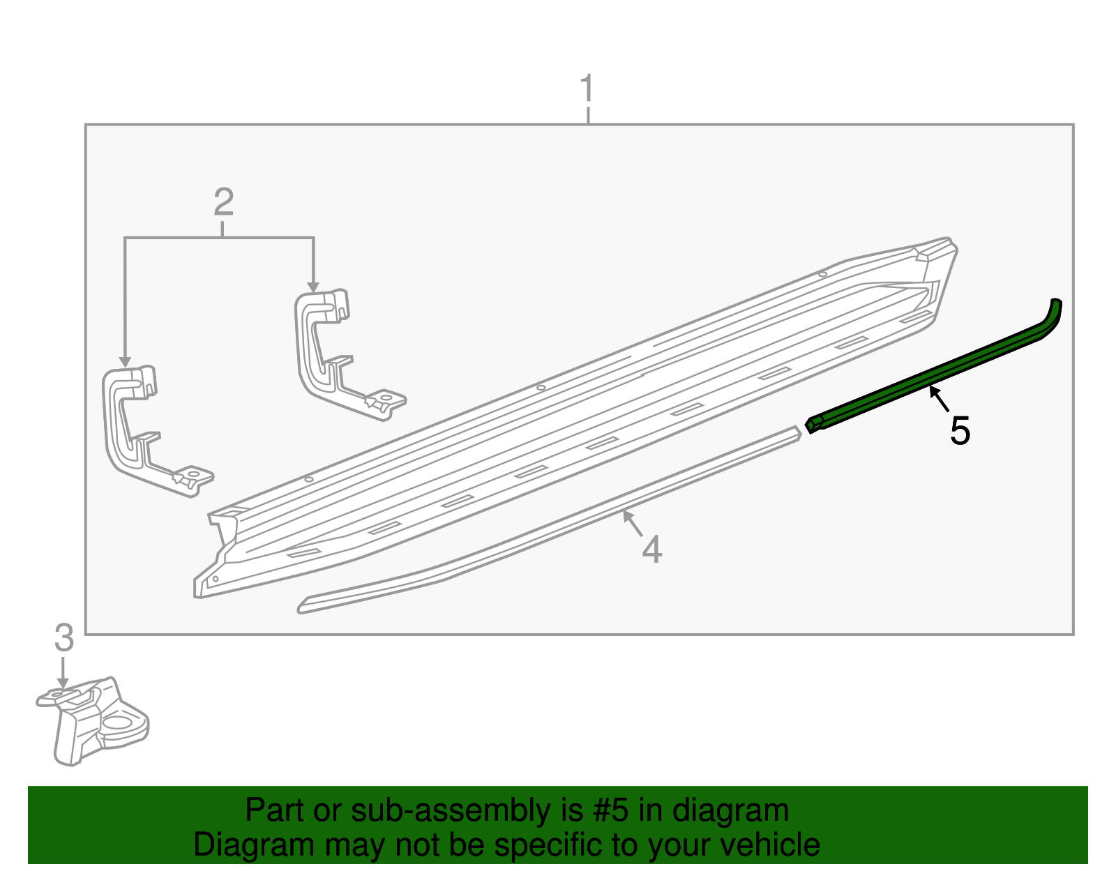 2015-2020 GM Bright Chrome Driver Side Assist Step Insert 22922426 ...