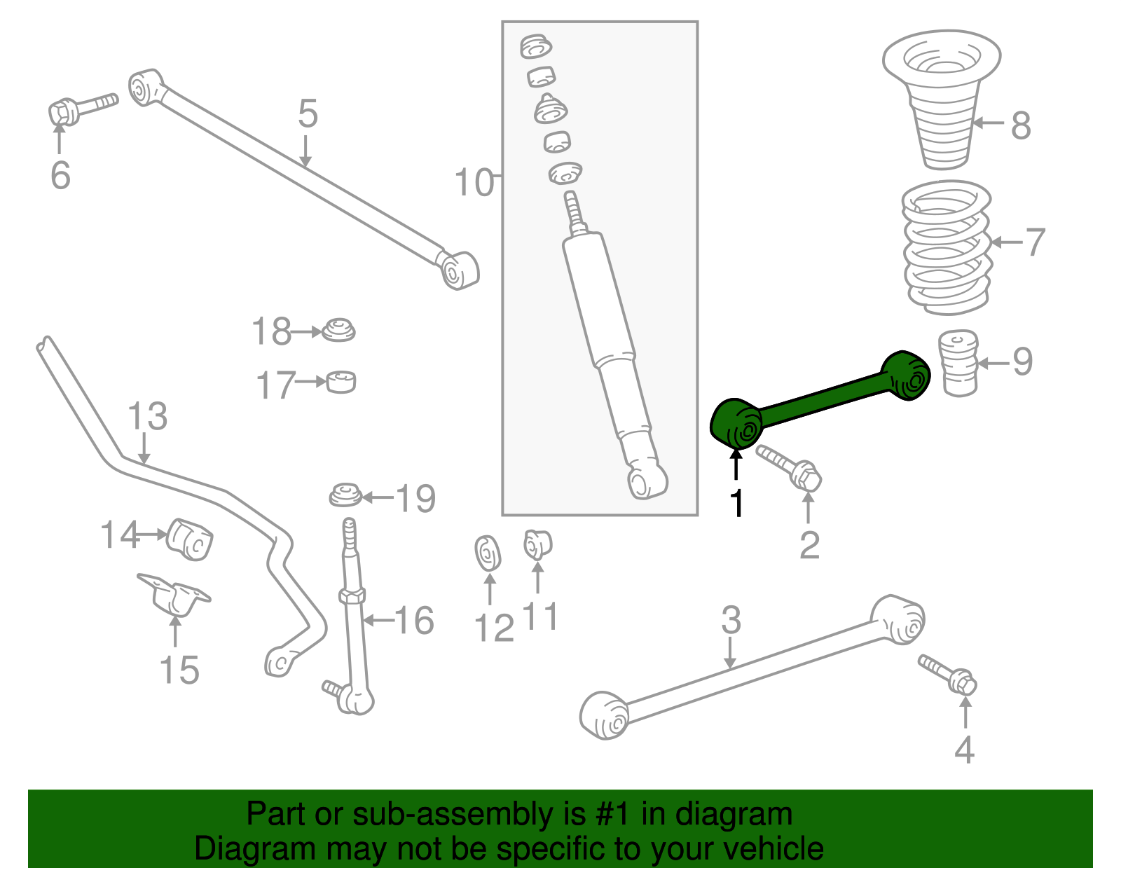 1996-2002 Toyota 4Runner Upper Control Arm 48710-35030 | Toyota Parts ...