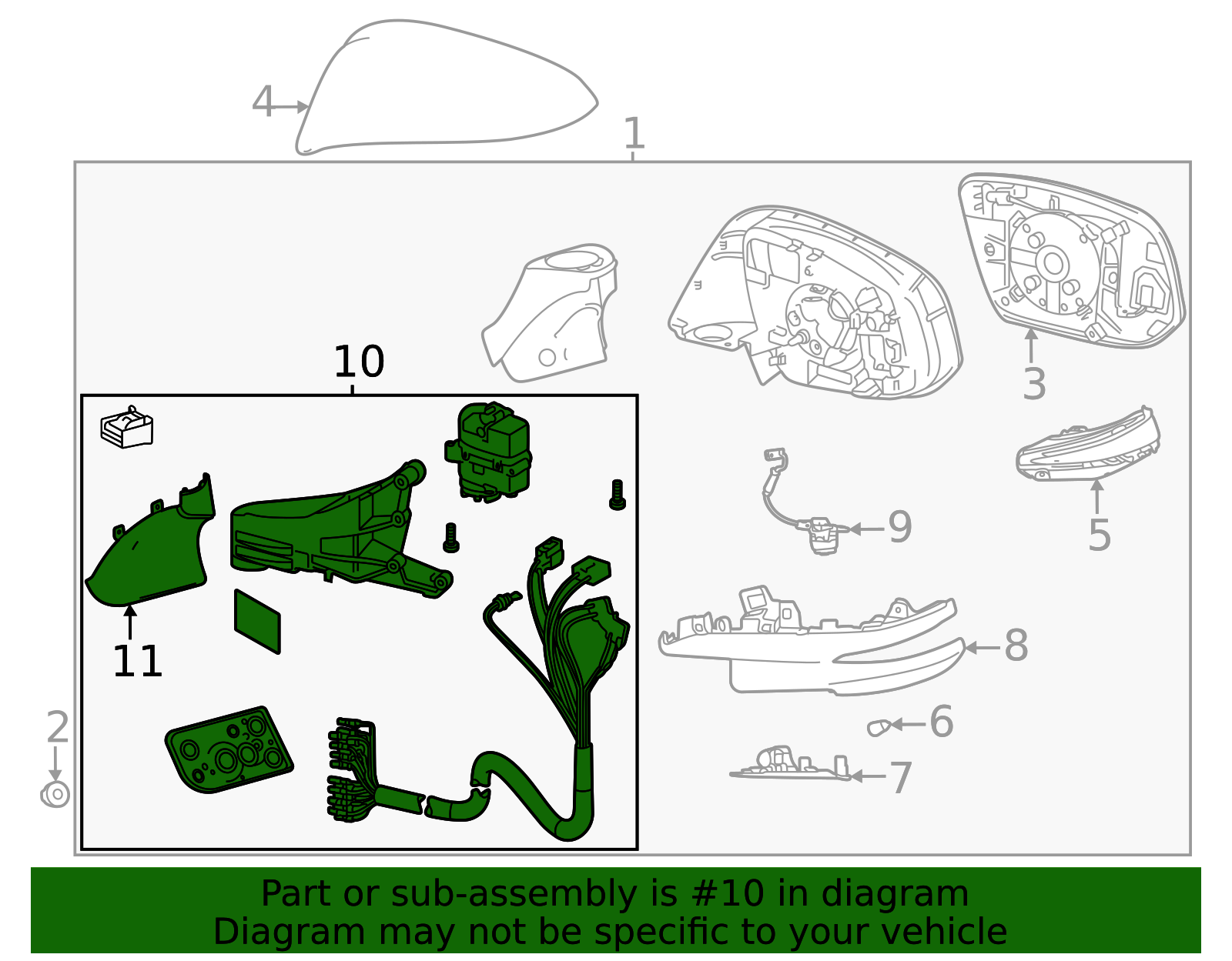 87966-48B50 - Toyota Mirror Motor 2021-2022 Toyota Venza | Performance ...