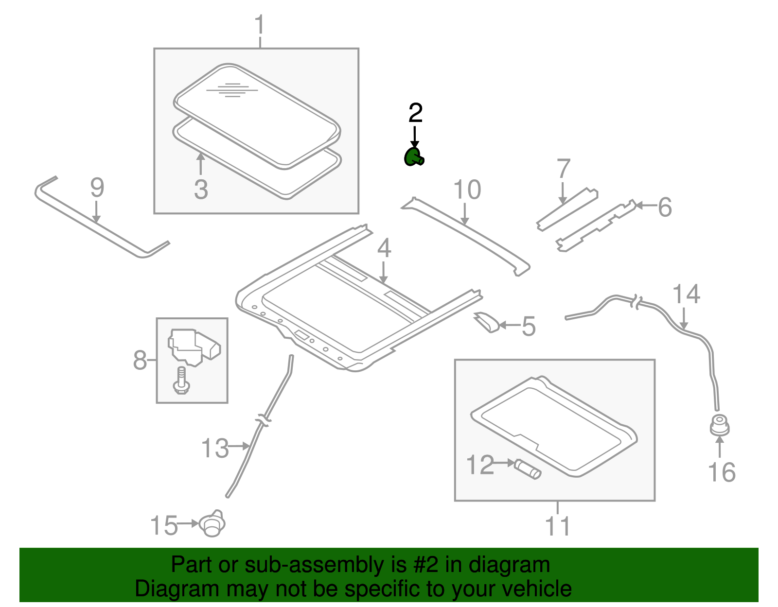 91229-JK00A - Sunroof Glass Screw 2009-2012 Infiniti EX35 | Infiniti of ...