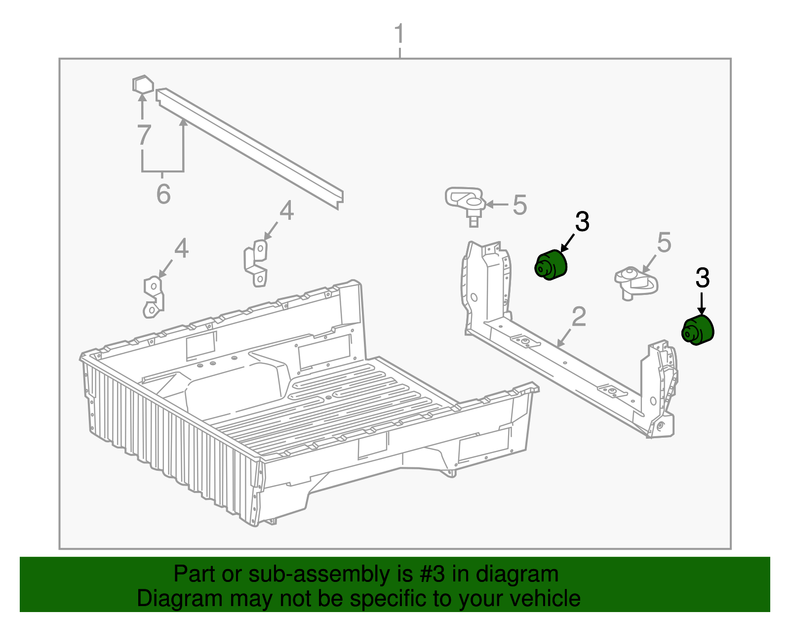 Genuine Toyota Tailgate Stop Bumper part# 90541-11015 for 2016-2025 ...