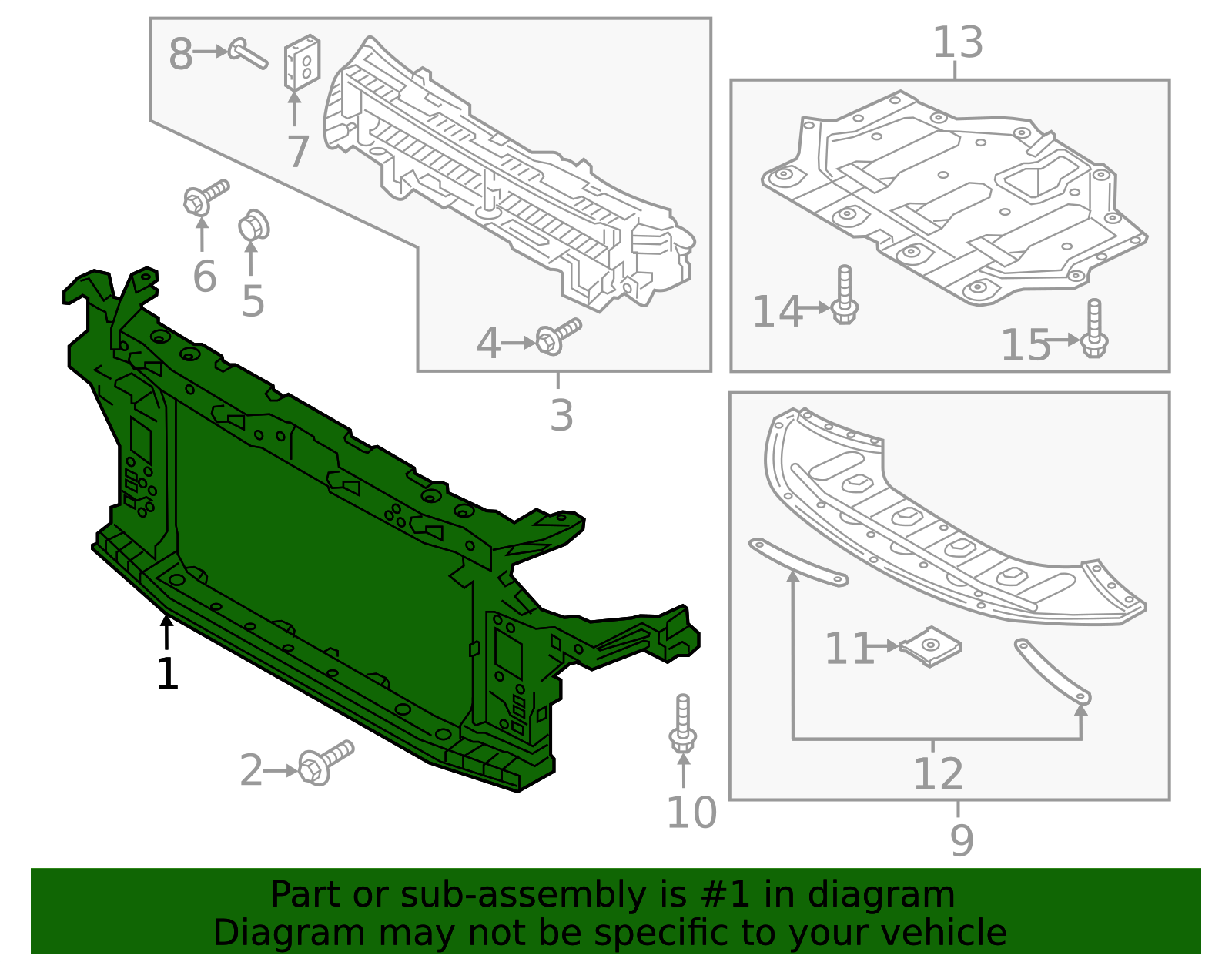 Genuine OEM Radiator Support Part# 64101-C1700 Fits 2018-2019 Hyundai ...