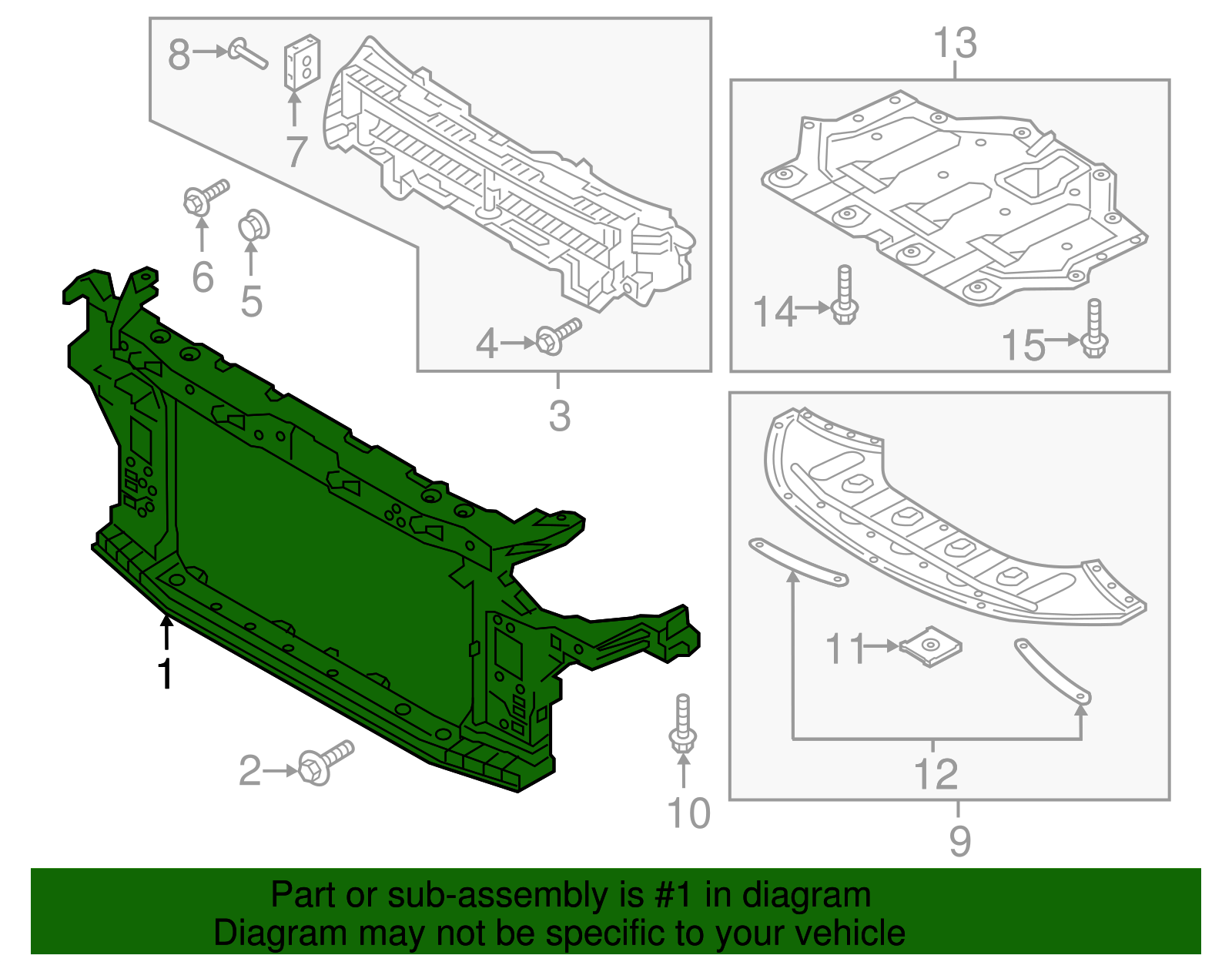 2016-2017 Hyundai Sonata Radiator Support 64101-C1050 | OEM Parts Online