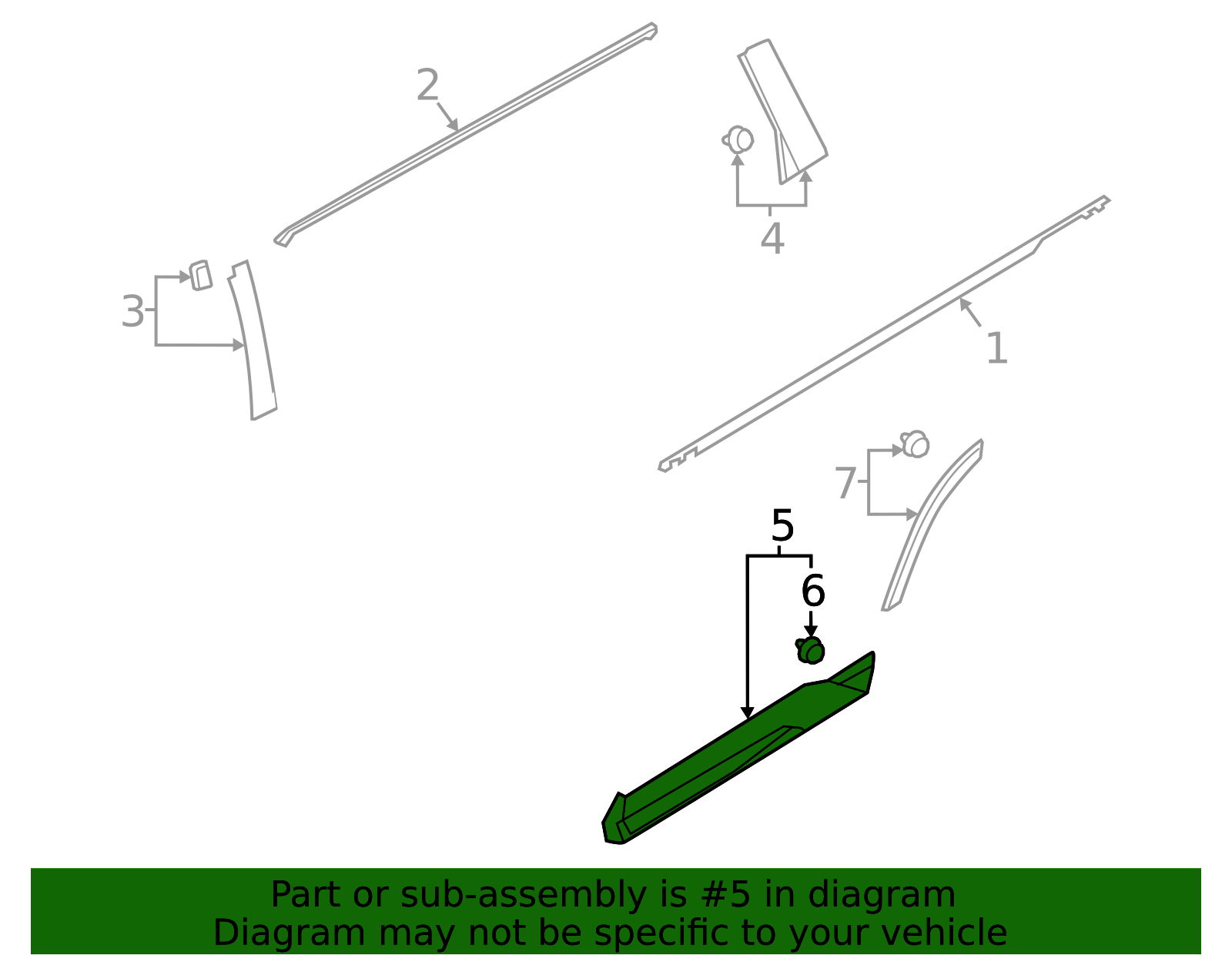2019-2025 Subaru Ascent Lower Molding 91112XC18B | Subaru Parts Guys