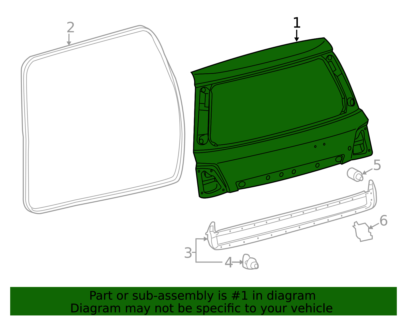 2016-2017 Toyota Land Cruiser Lift Gate 67005-60J51 | Bam Wholesale Parts