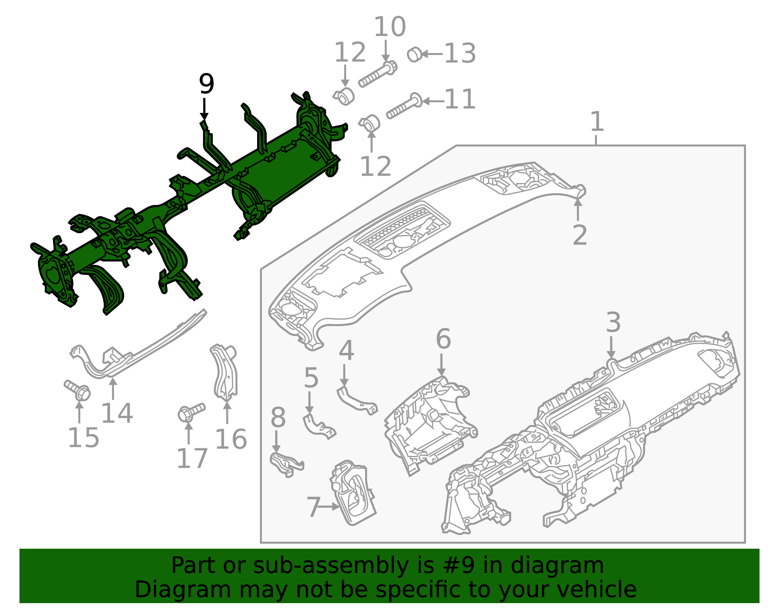 TK48-60-420B - Instrument Panel Reinforcement Mazda Parts.US