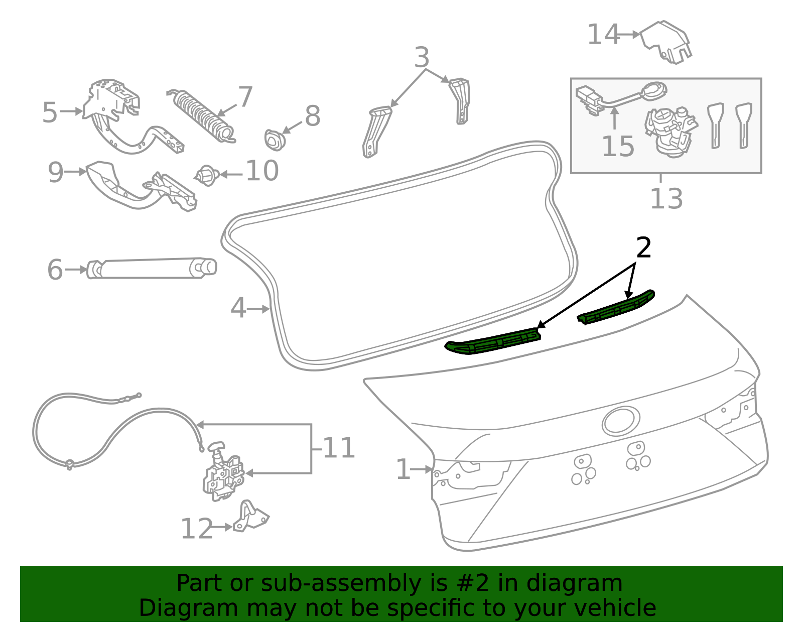 64455-24020 - High-Quality Deck Lid Insulator for 2015-2025 Lexus RC F ...