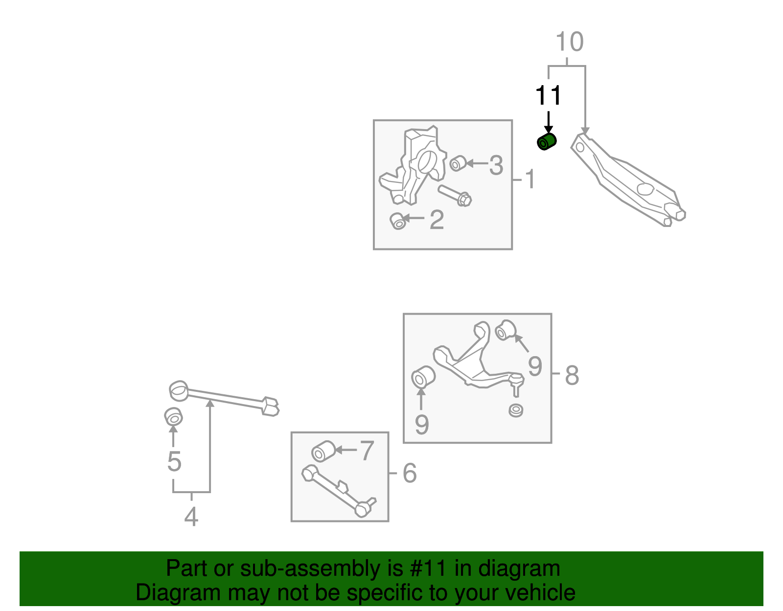 2007-2012 Hyundai Lower Control Arm Bushing 55218-2B100 | OEM Parts Online