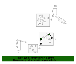 2010-2012 Hyundai Santa Fe Upper Control Arm Bushing 55342-2P000 | OEM ...