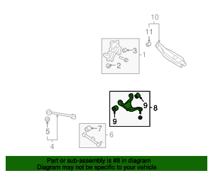 2007-2012 Hyundai Santa Fe Upper Control Arm 55230-1U000 | OEM Parts Online