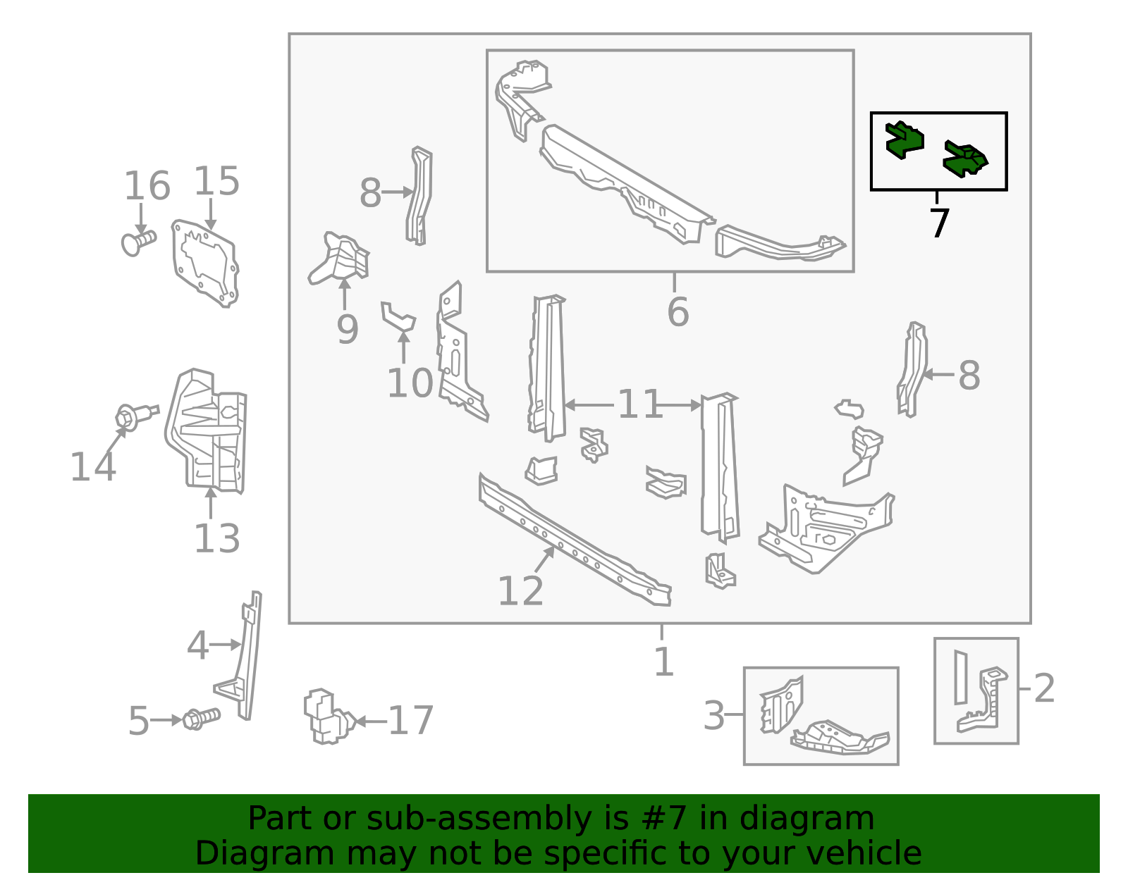 Radiator Support Tie Bar Bracket 53214-0C020 | Toyota Parts Center