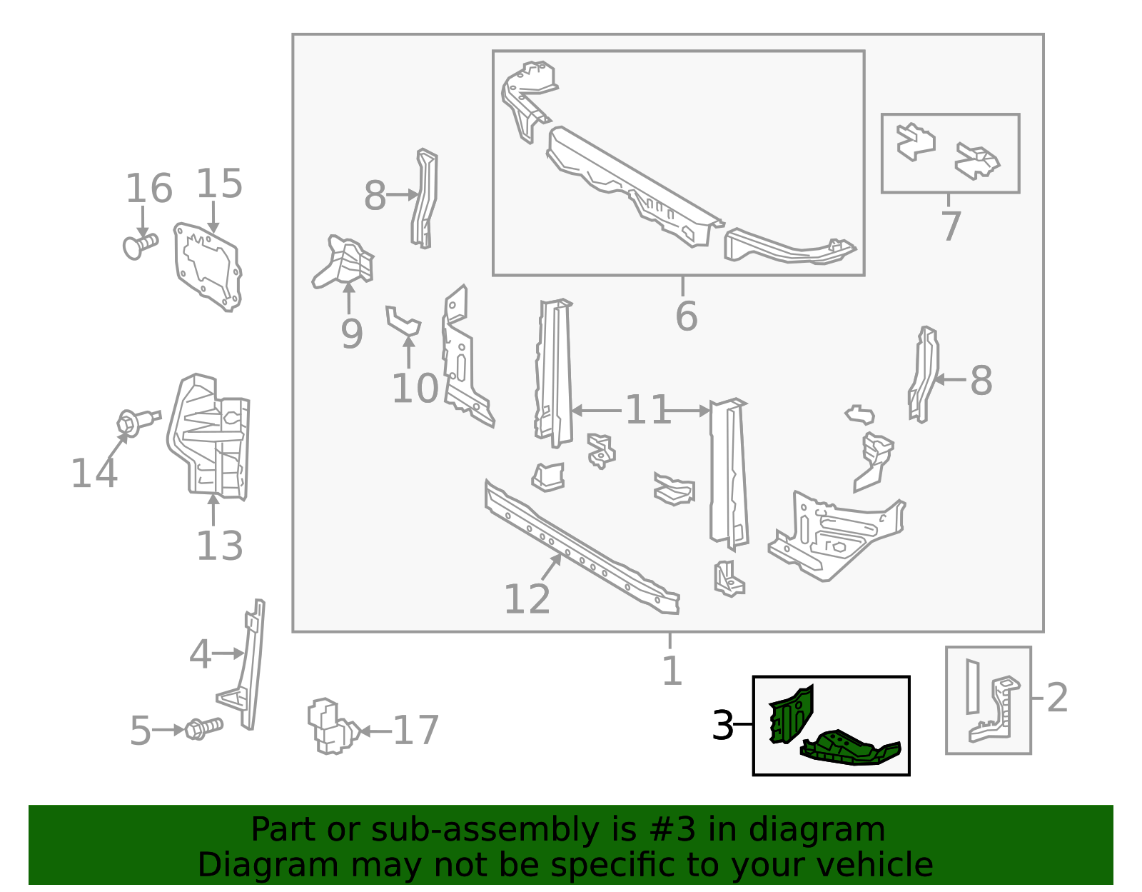 53726-0C902 - Fender Apron Reinforcement Longo Toyota Parts
