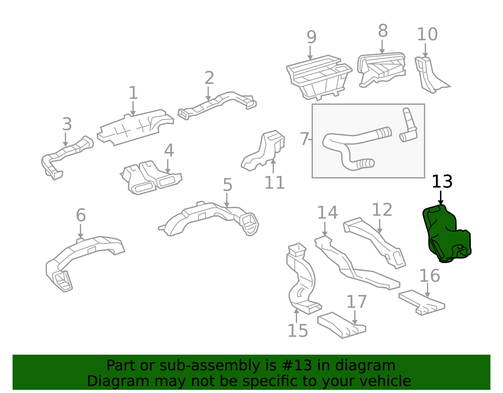 55845-06060 - Heater Duct 2012-2017 Toyota Camry | Toyota San Diego Parts