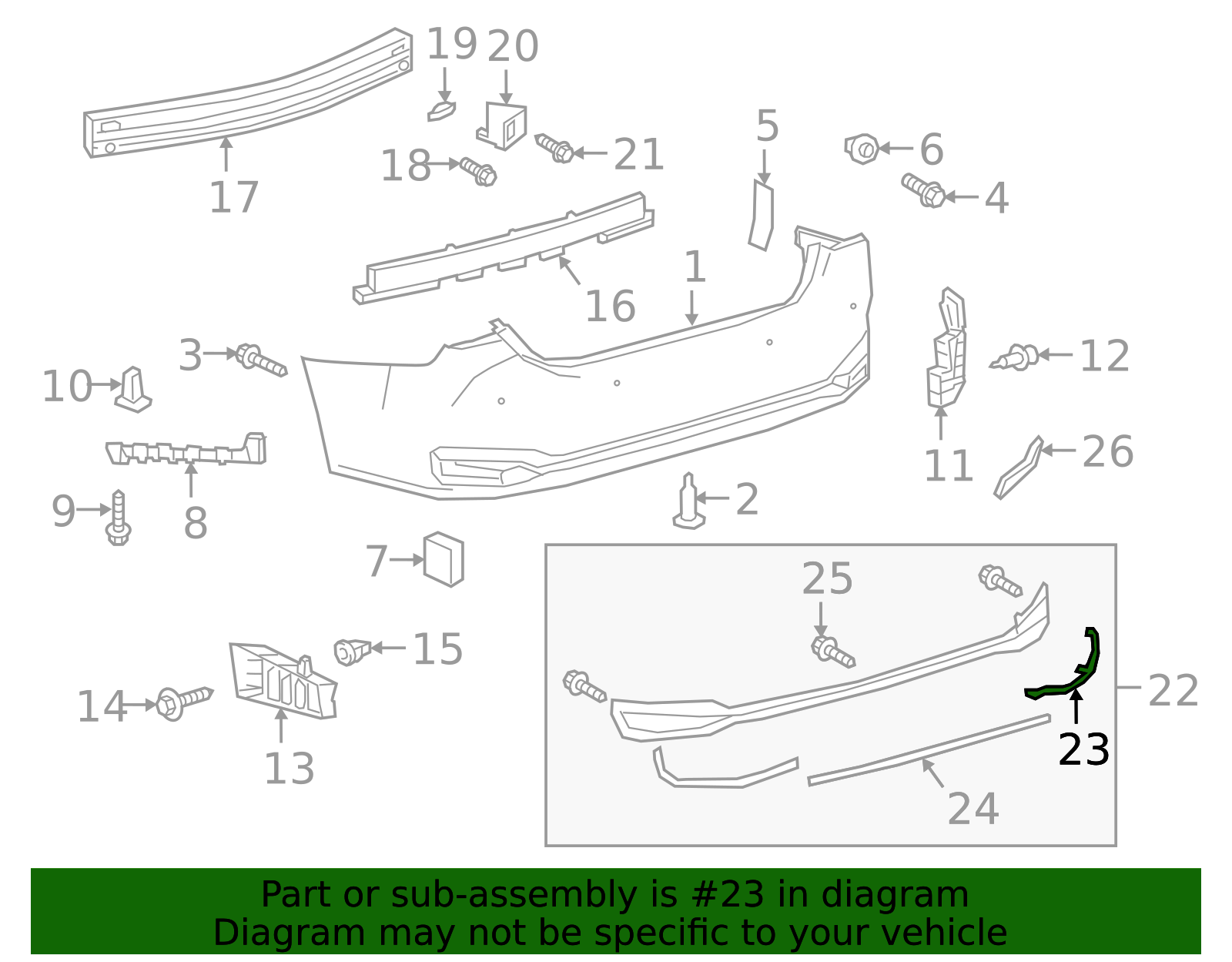 PT747-33190 - Rear Bumper Applique - Clear - Lexus Logo For 2019-2023 ...