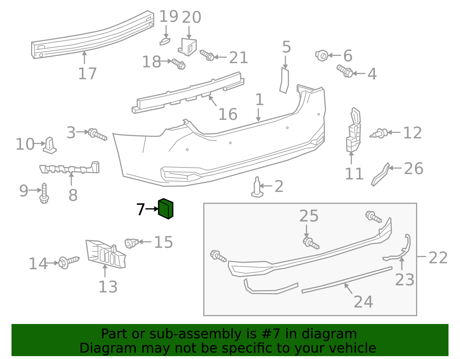 52463-06110 - 2019-2024 Lexus - Bumper Cover Pad | My L Parts
