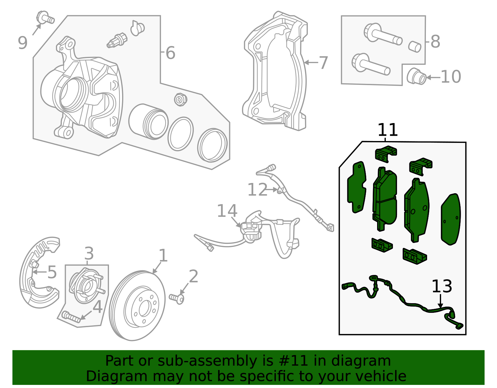 2020-2025 Cadillac CT5 Front Disc Brake Pad Kit 84776458 | Capital ...