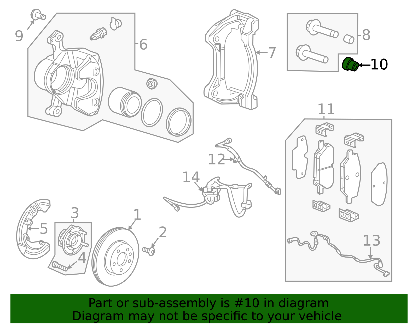 13591602 - Front Disc Brake Caliper Piston Seal Kit with Boots and ...