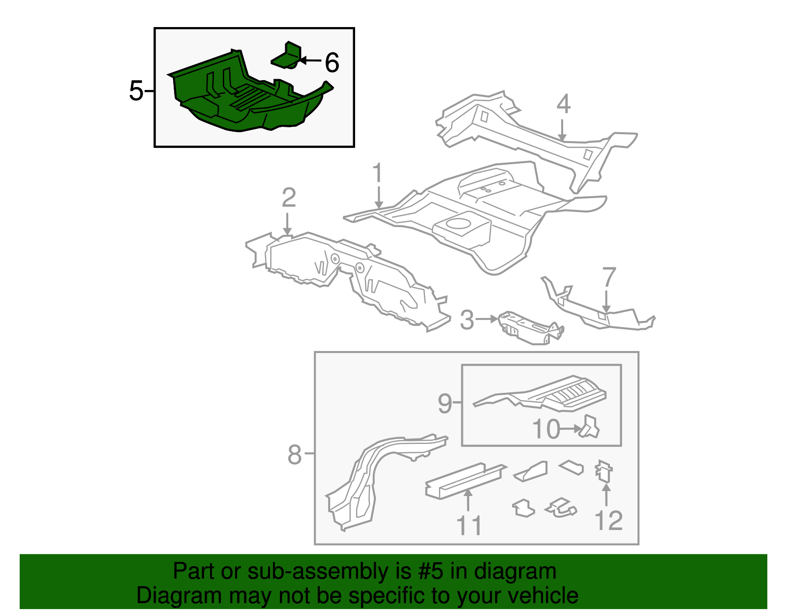 OEM 2008-2011 Honda Accord Spare Tire Panel 65550-TA1-A00ZZ | Honda ...