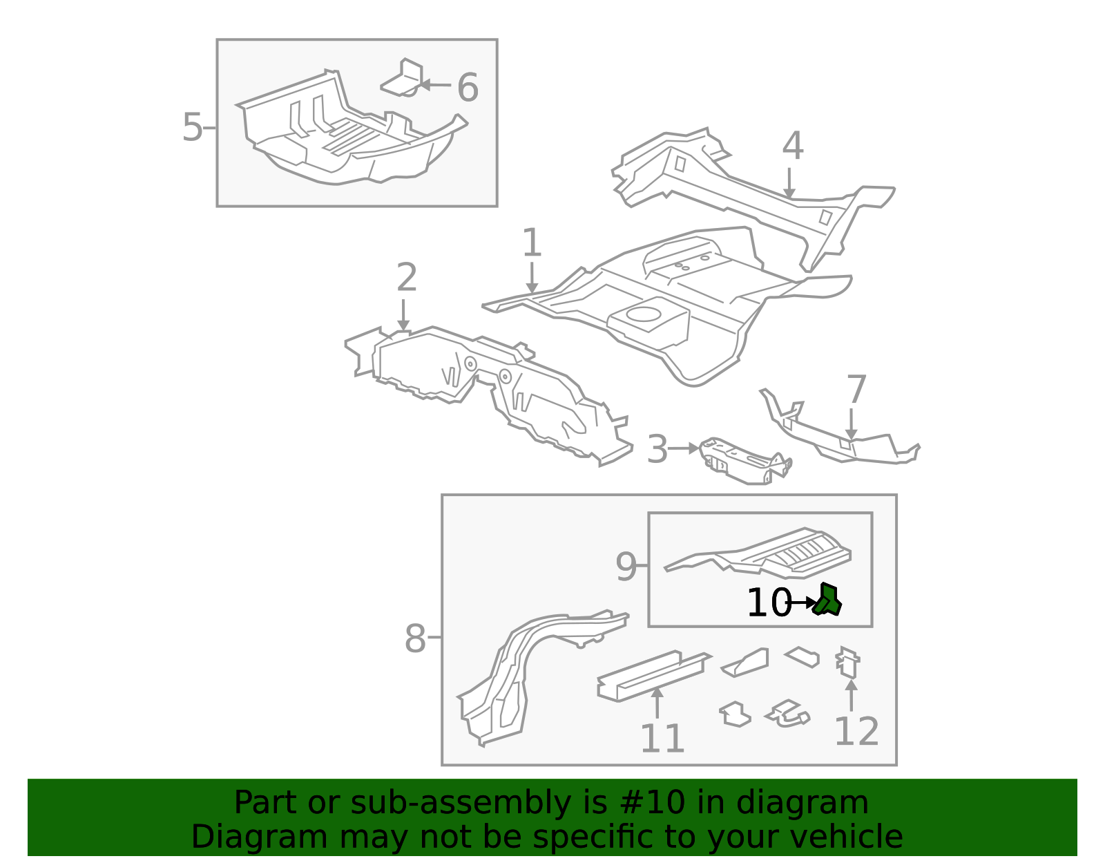 65619-TE0-A00ZZ - Gusset R Rear Panel - 2008-2012 Honda Accord ...