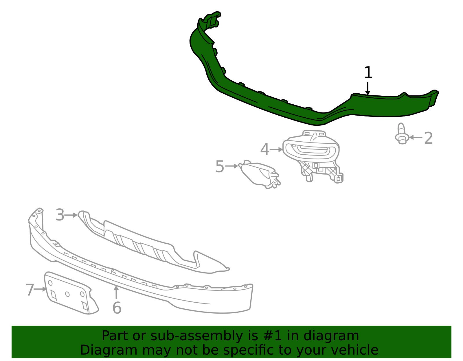 2016-2019 GMC GM 23496760 Front Upper Bumper Cover | GM Outlet