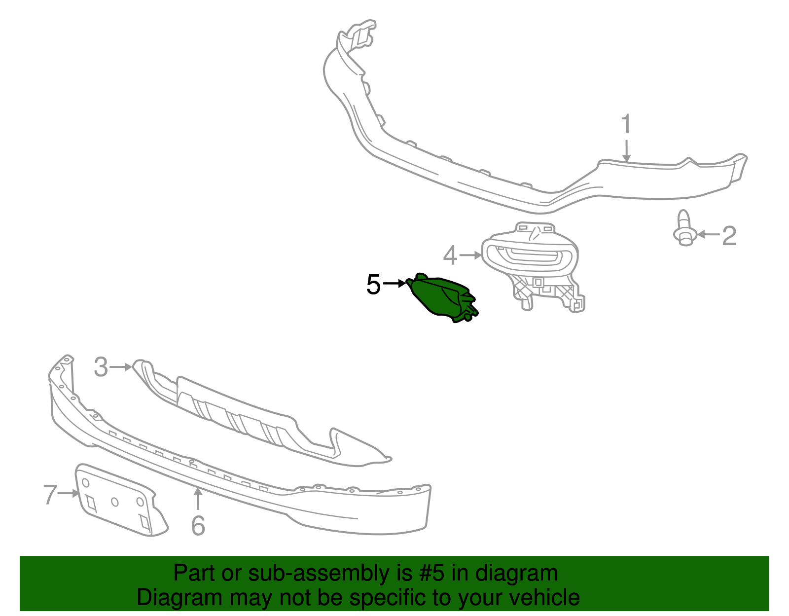 23243486 - 2016-2019 GMC - Front Driver Side Bumper Fascia Tow Eye ...
