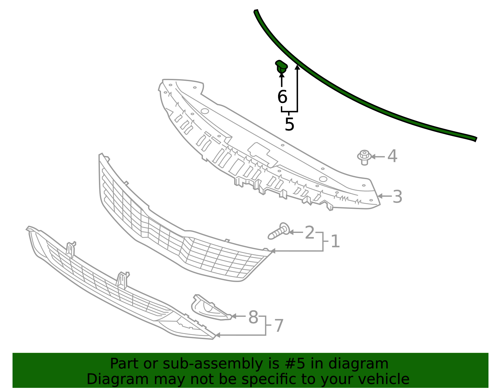 2016-2020 Kia Optima Seal Strip 86357 D5000 | TascaParts