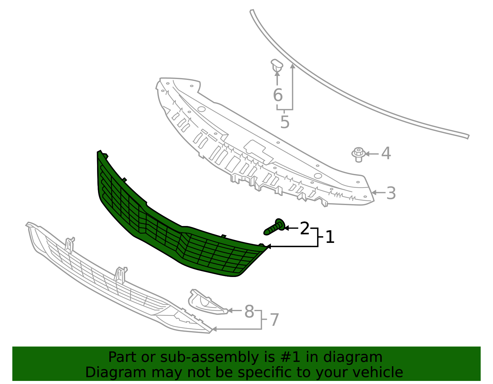86350-D5520 - Upper Grille 2019-2020 Kia Optima | Kia.Parts Store