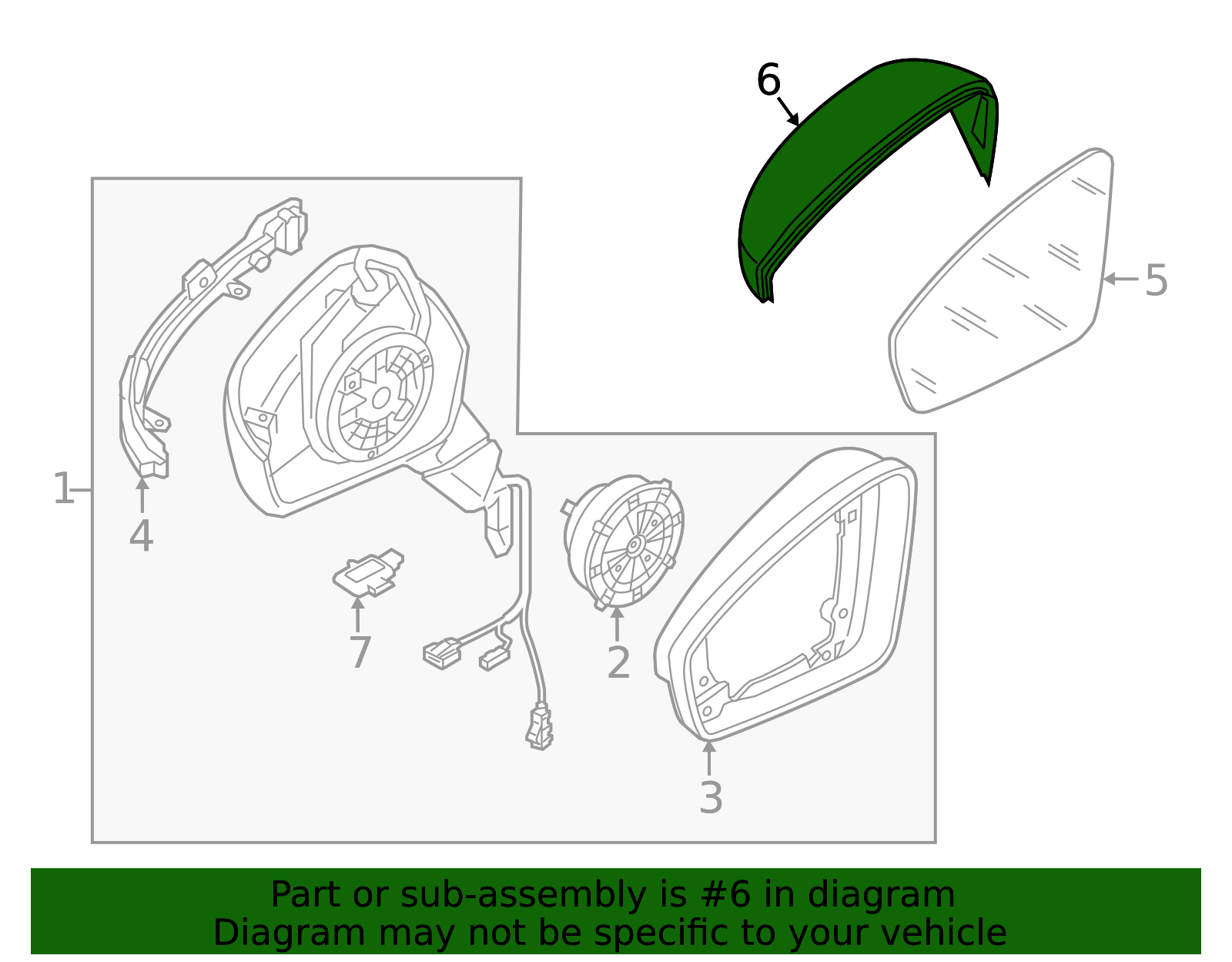 2GJ-857-538-9B9 - High-Quality Door Mirror Cover for 2022-2025 ...